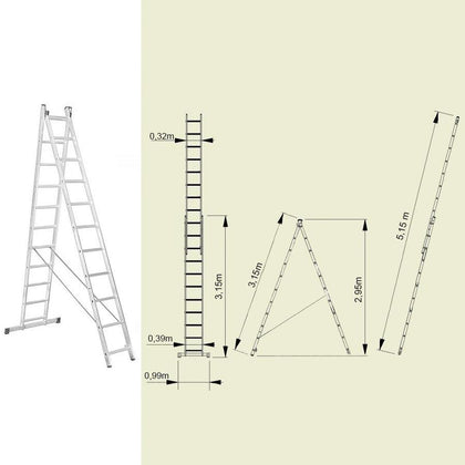 Aluminijumske merdevine profesionalne – Mojshop.rs