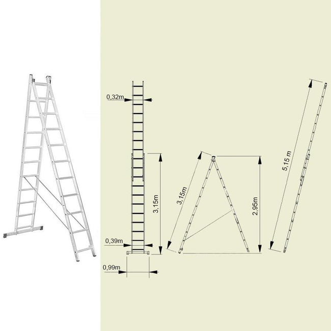Aluminijumske merdevine profesionalne – Mojshop.rs