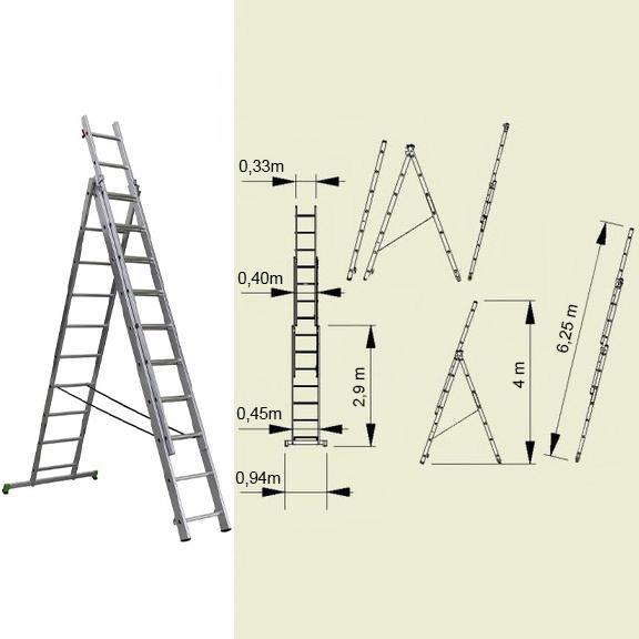 Aluminijumske merdevine profesionalne – Mojshop.rs