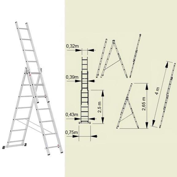 Aluminijumske merdevine profesionalne – Mojshop.rs